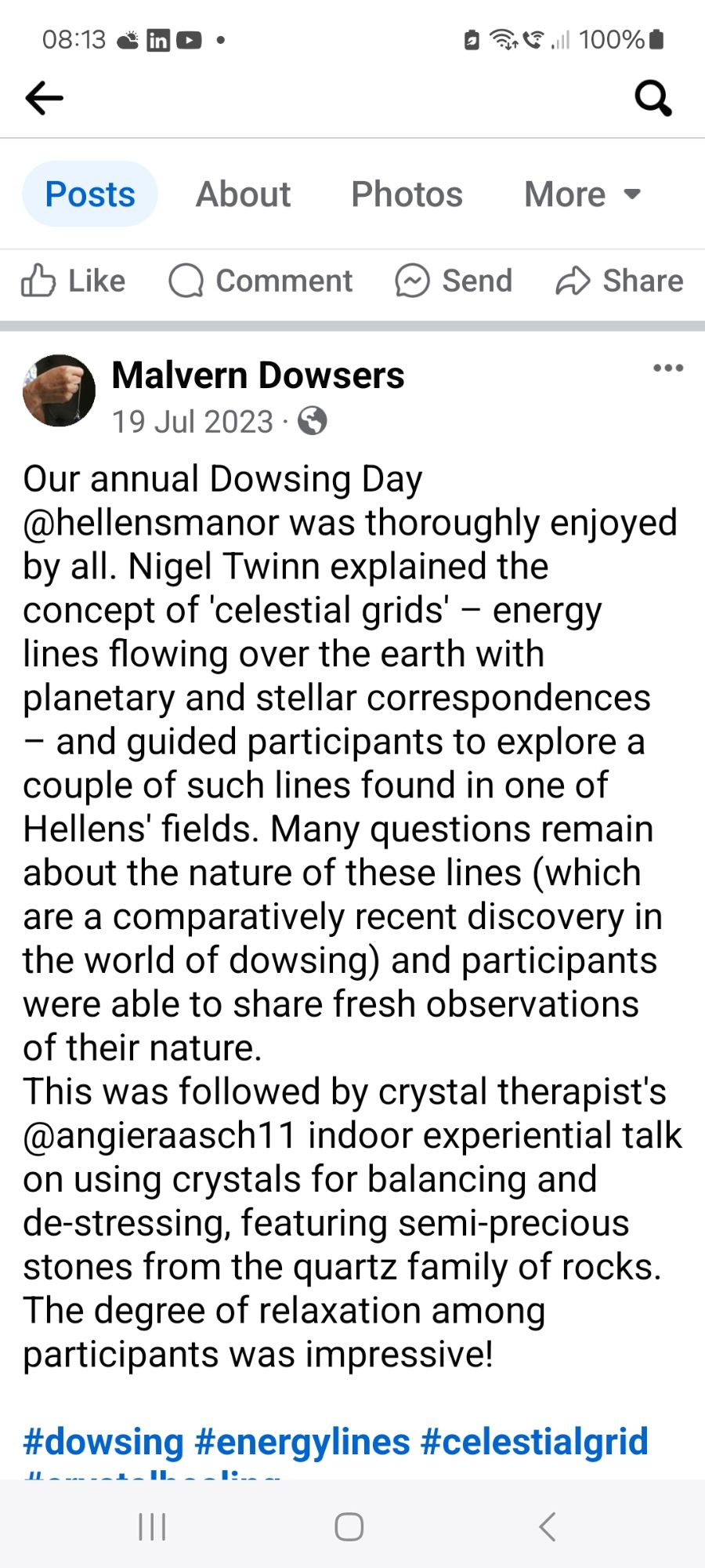 Malvern Dowsers Summer Workshop Day 2023 | Red Crystals